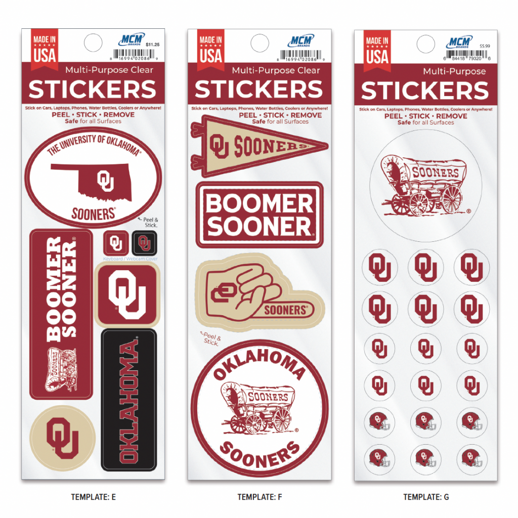 3.5" x 9" Clear Poly Multi-Purpose Sticker Sheet - MCM Brands