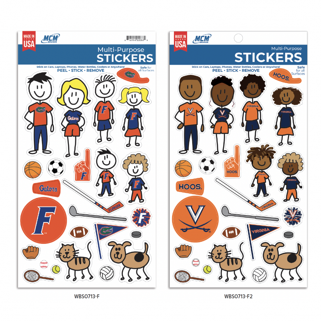 7" x 11" Vinyl Multi-Purpose Family Sticker Sheet - MCM Brands
