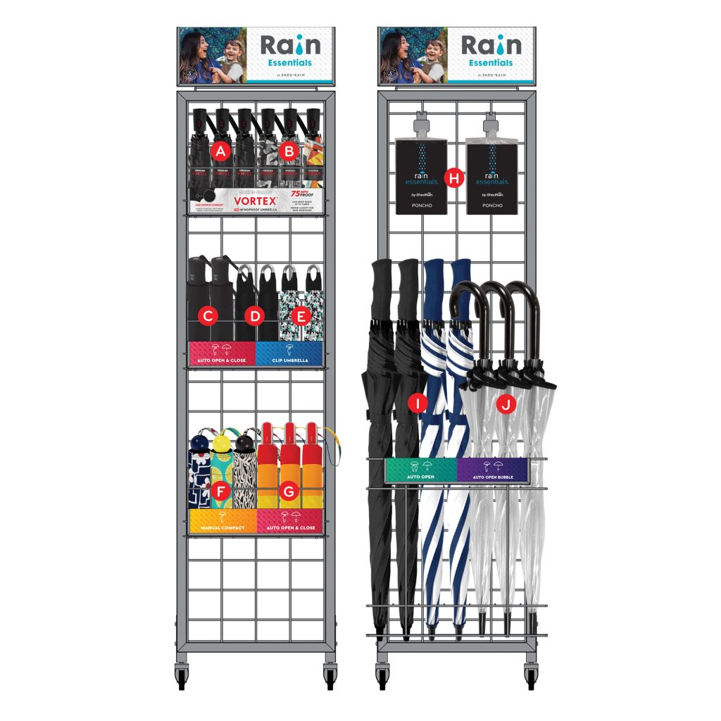 SHED RAIN™ Non-Imprinted Retail Display - MCM Brands